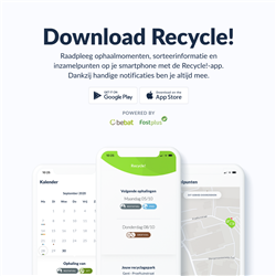 Mis nooit nog een afvalophaling dankzij de Recyle!app